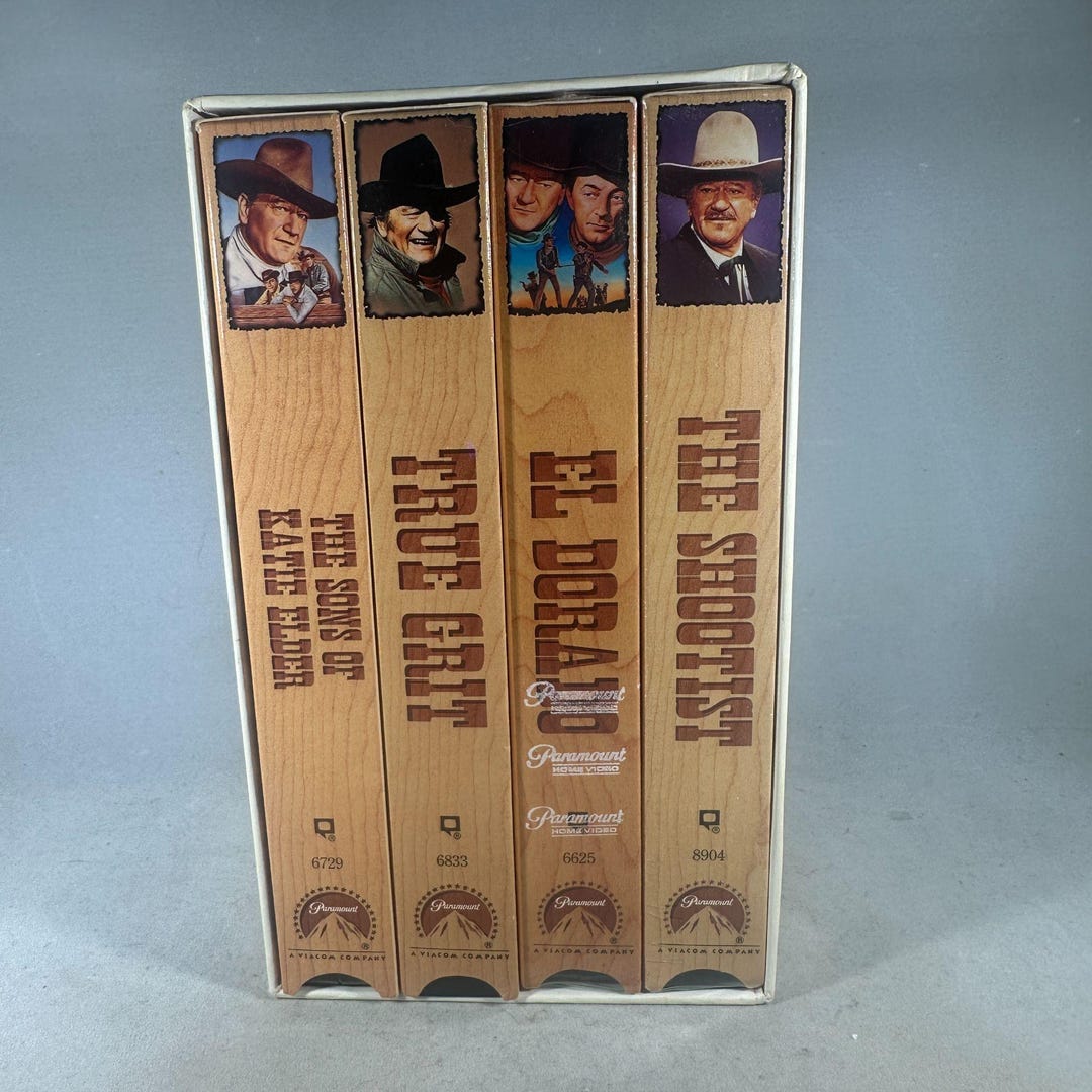 The Best of John Wayne 4 VHS Box Set Sons of Katie Elder El Dorado True ...
