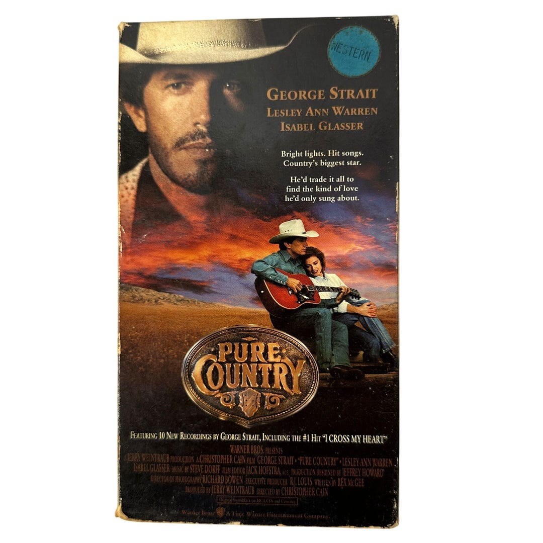 Pure Country VHS George Strait Lesley Ann Warren 1992 Warner Bros ...