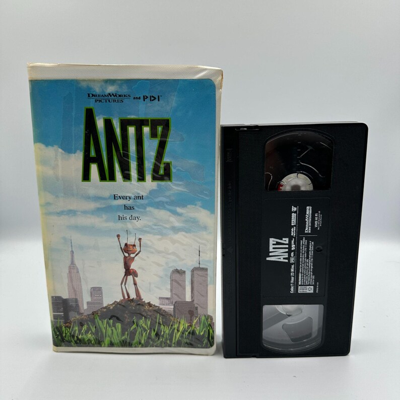 Antz VHS 1998 Dreamworks Animated Film Woody Allen Sharon Stone - Etsy