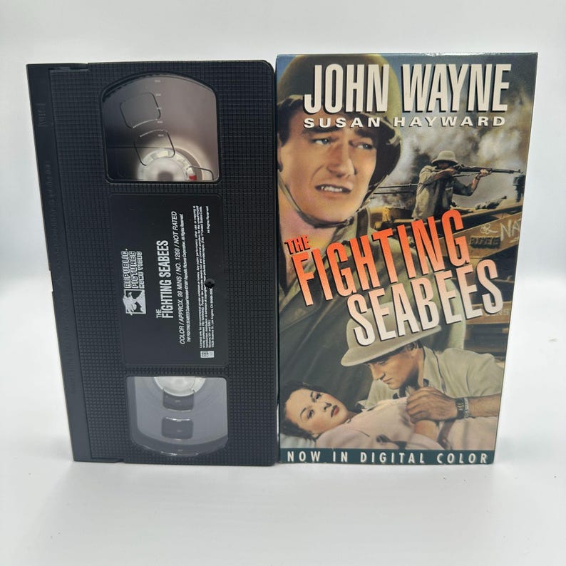 The Fighting Seabees VHS John Wayne Susan Hayward 1944 Color Edition - Etsy