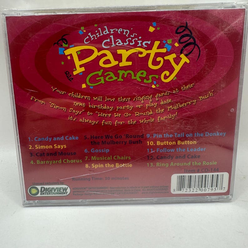 Children's Classic Party Games CD Album 2005 Digiview Entertainment - Etsy