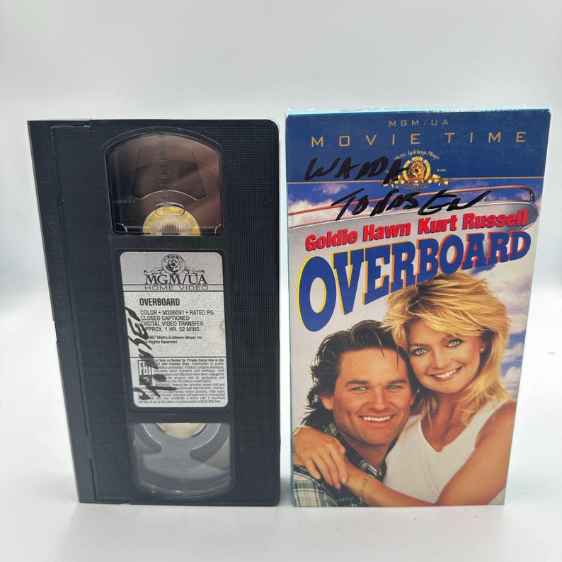 Overboard VHS Movie Goldie Hawn & Kurt Russell 1987 Comedy MGM/UA - Etsy