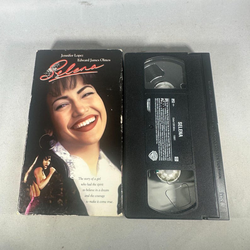 Selena VHS 1997 Biopic Jennifer Lopez Edward James Olmos - Etsy