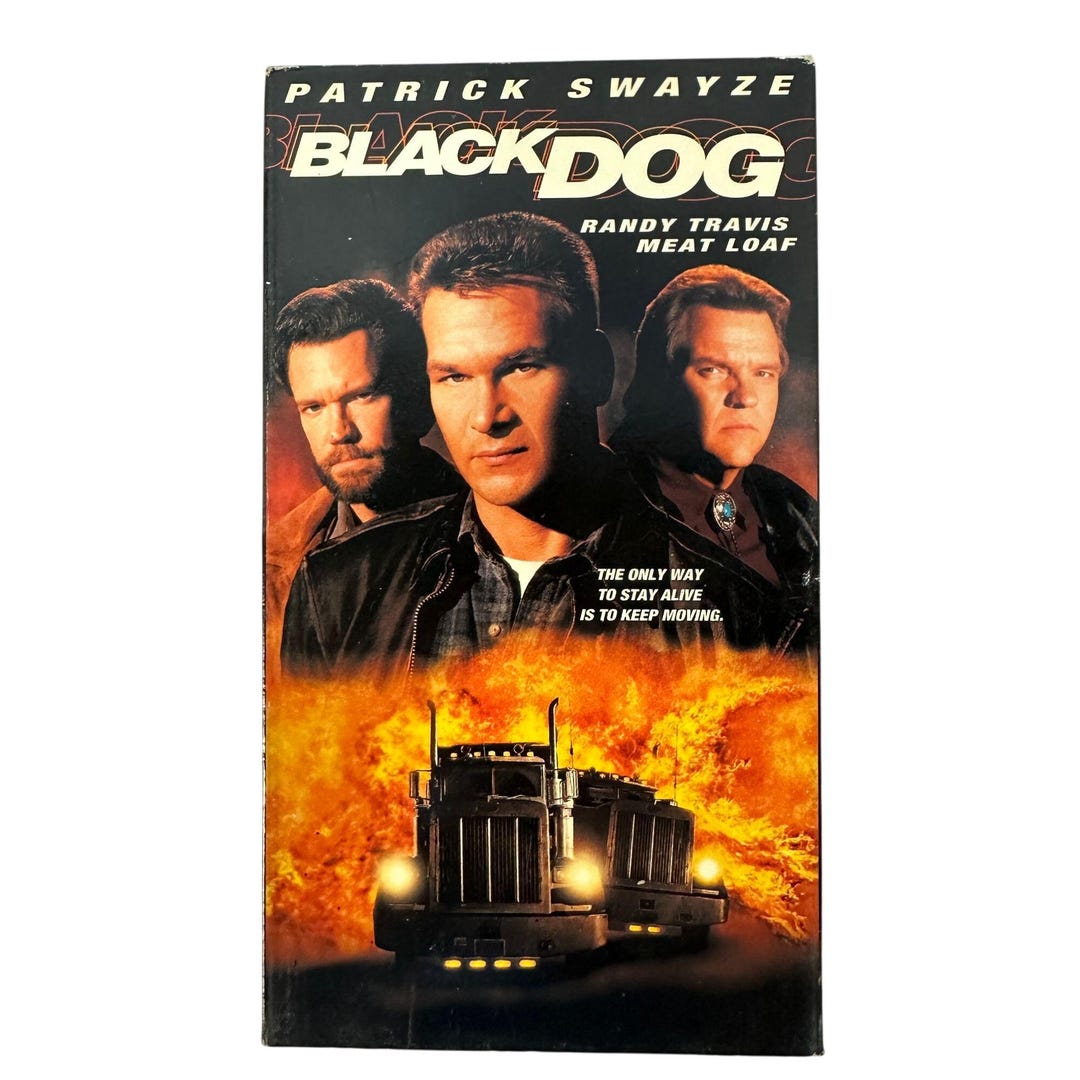 Black Dog Patrick Swayze VHS 1998 Action Movie Randy Travis Meat Loaf ...