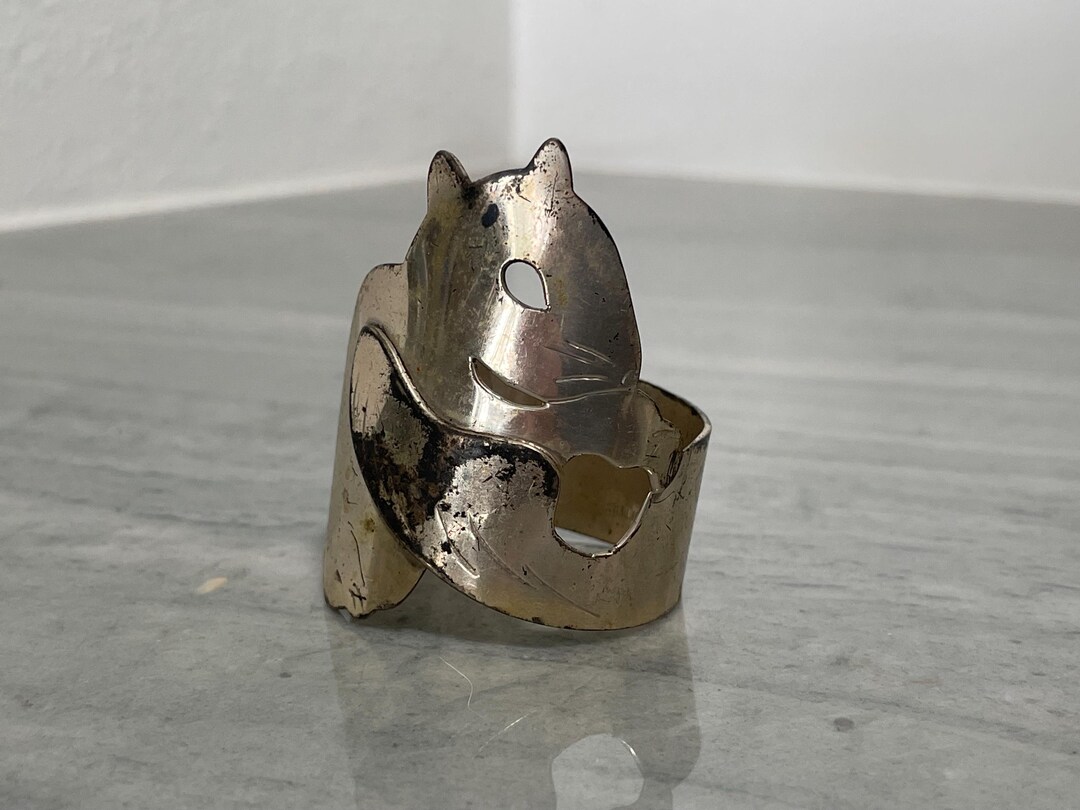 Marion Weeber Sterling Silver Squirrel Napkin Ring Holder - Etsy