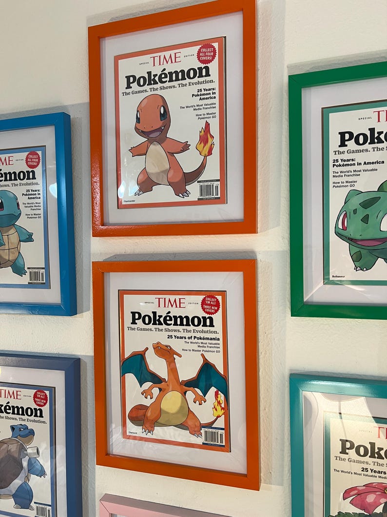 Pokemon Painted TIME Magazine Complete Frames Set 10 Frames - Etsy