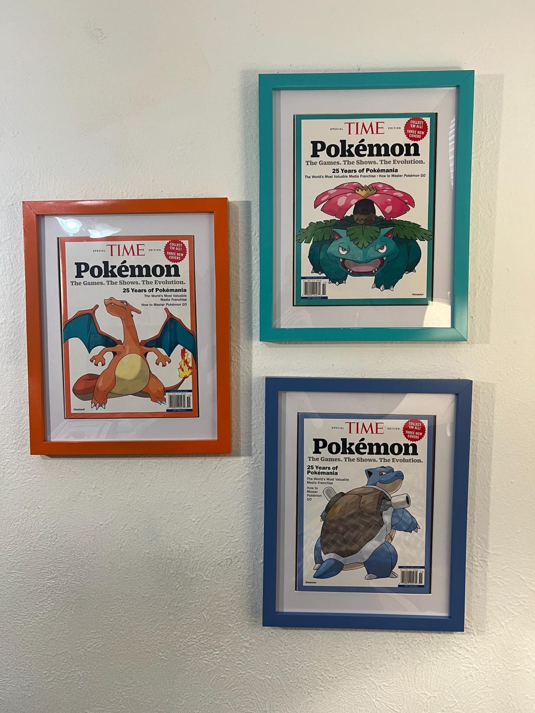 Pokemon Painted TIME Magazine Frames Set (3 Frames), Charizard ...
