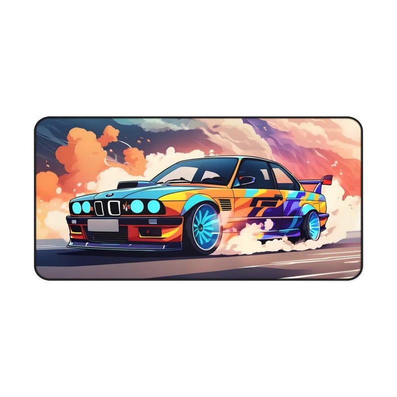 Drifting M3 Mouse Pad - XXL Gaming Desk Mat | Classic BMW E30 Drift Art ...