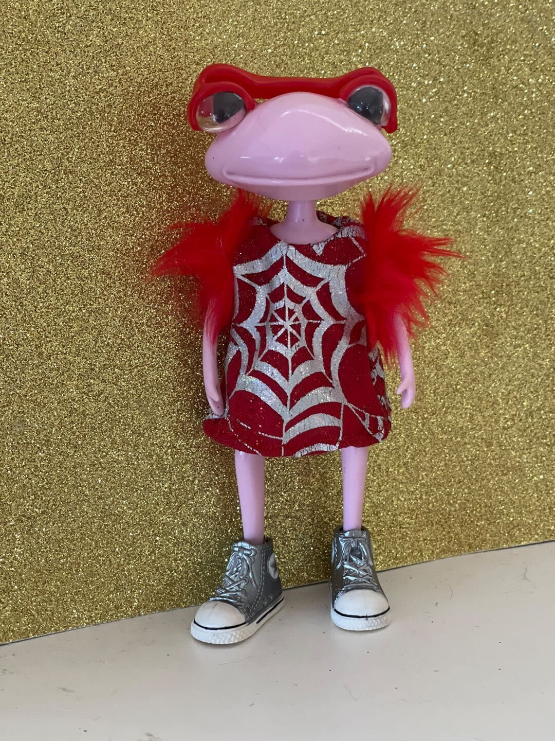 Wanda Frog Disco Wonder Frog Spider Web Gothic Halloween Dress by Maker ...