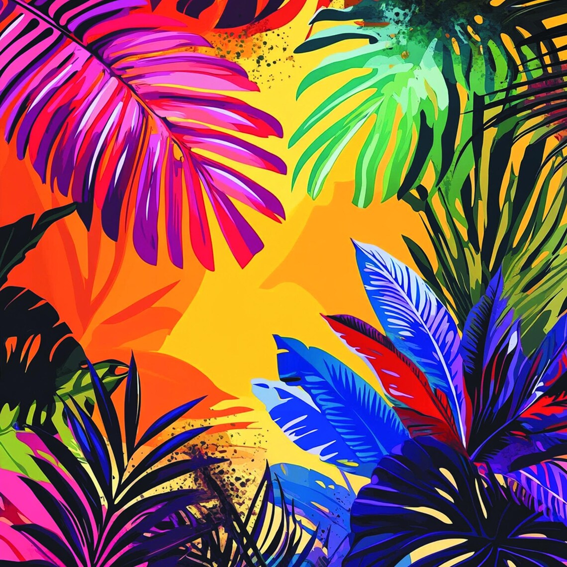 Latin Tropical Background Pop Art - Etsy