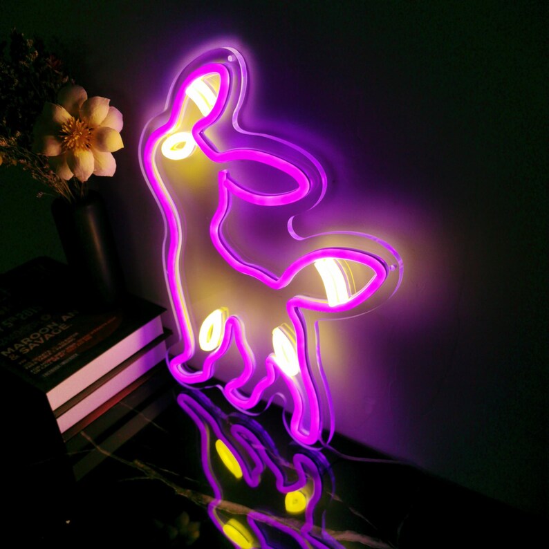 ESPEON ANIME LED Neon Sign, Pokemon Neon Sign,kids Room Wall Art, Game ...