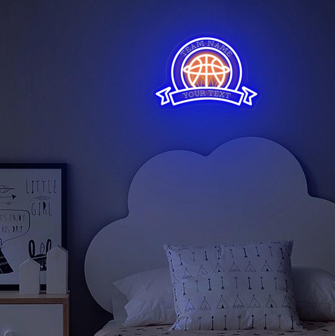 Custom Basketball Neon Sign, Basketball Room Decor , Personalized ...