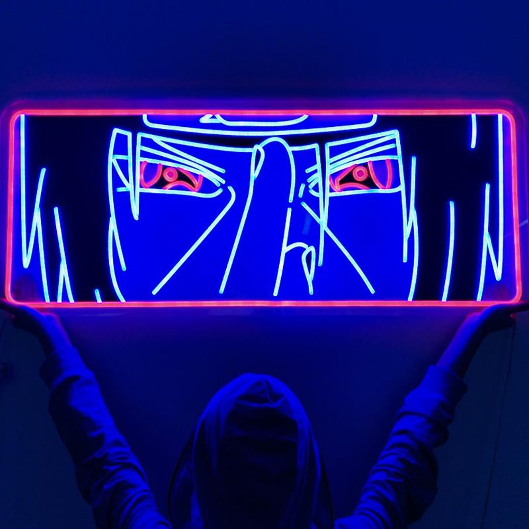 Custom Anime LED Neon Anime Wall Art, Anime, Custom Cartoon Neon Sign ...