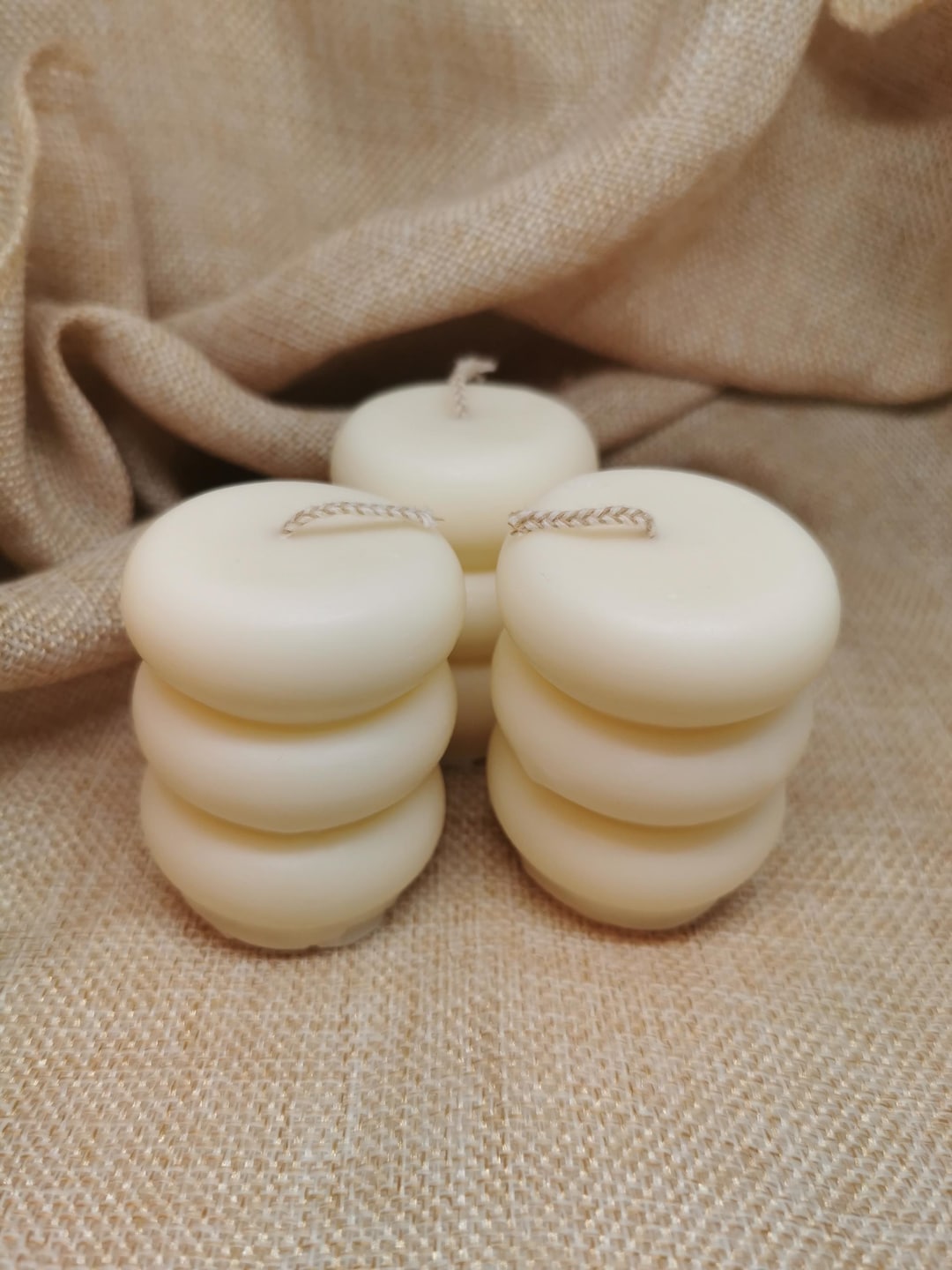 Geometric Stacked Pebble Candle. Stone Candle. Aesthetic Candle ...