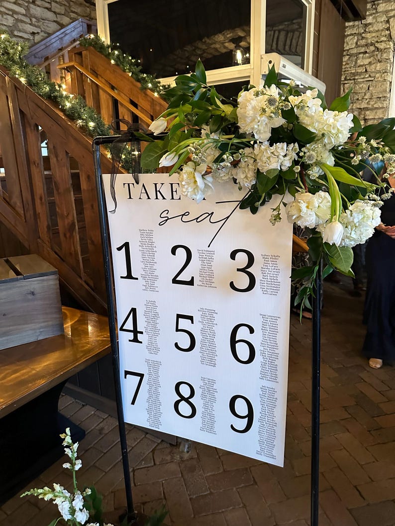 Wedding Seating Chart Customizable - Etsy