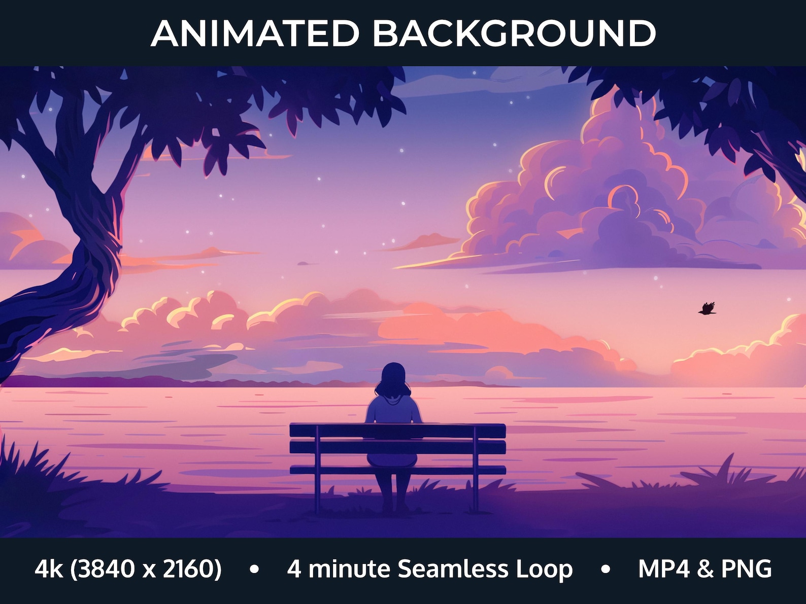 Seaside Serenity - Seamless Animated Background Video, Live Wallpaper ...