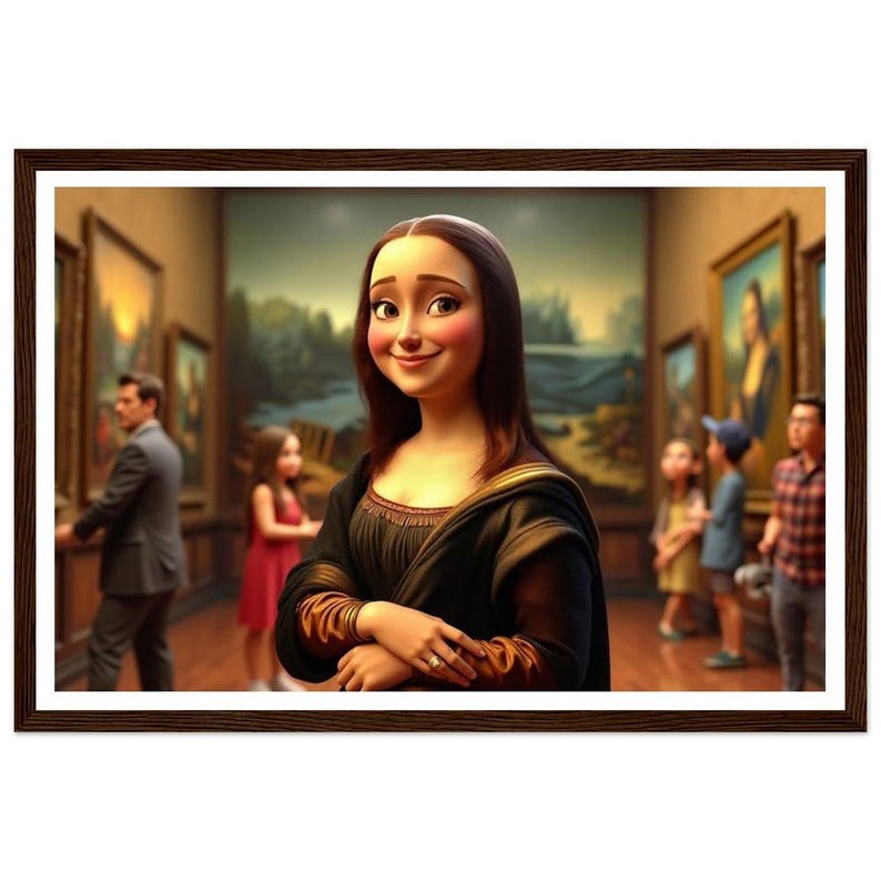 Mona Lisa: A Night at the Museum 12x18 Wooden Frame Art - Etsy