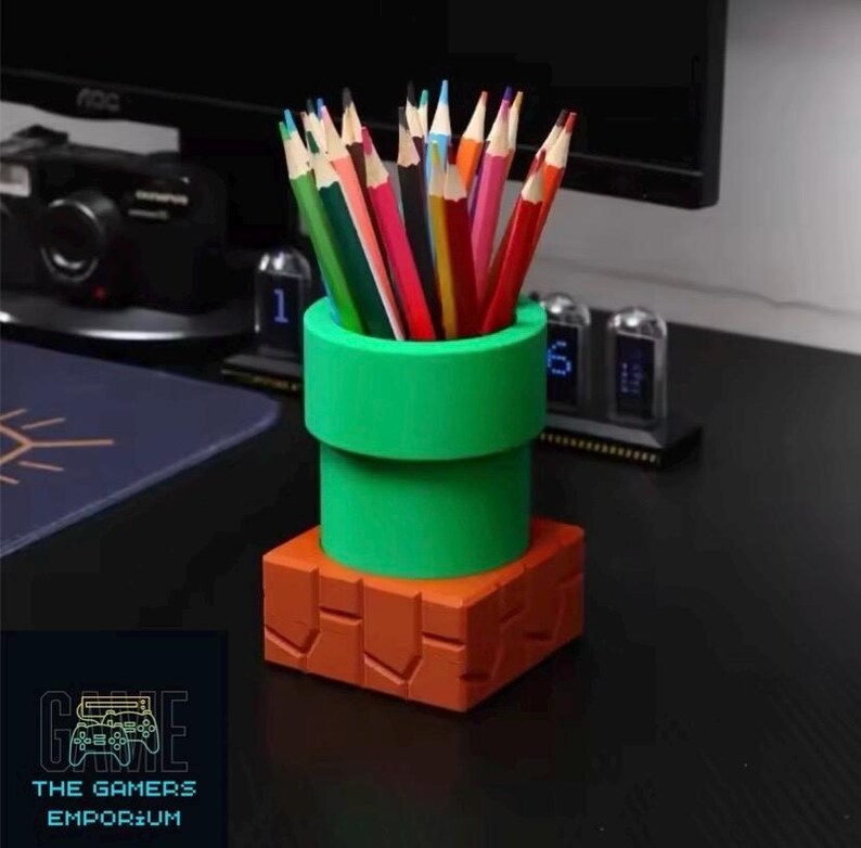 10cm Pipe Pen Holder Anime Desk Organizer, Makeup Brush & Pencil ...