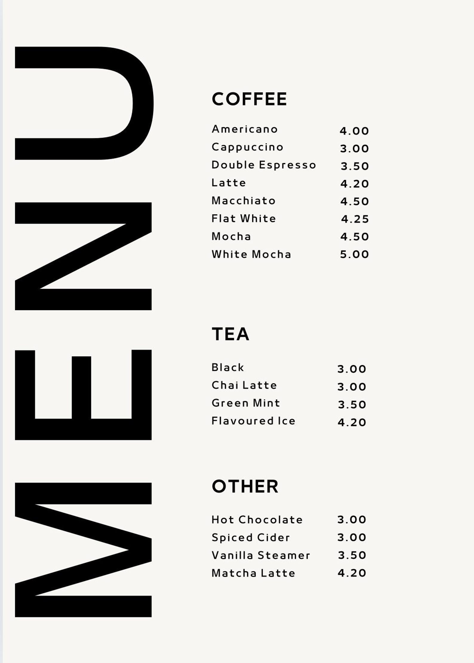 Coffee Price List.pdf Editable Template - Etsy