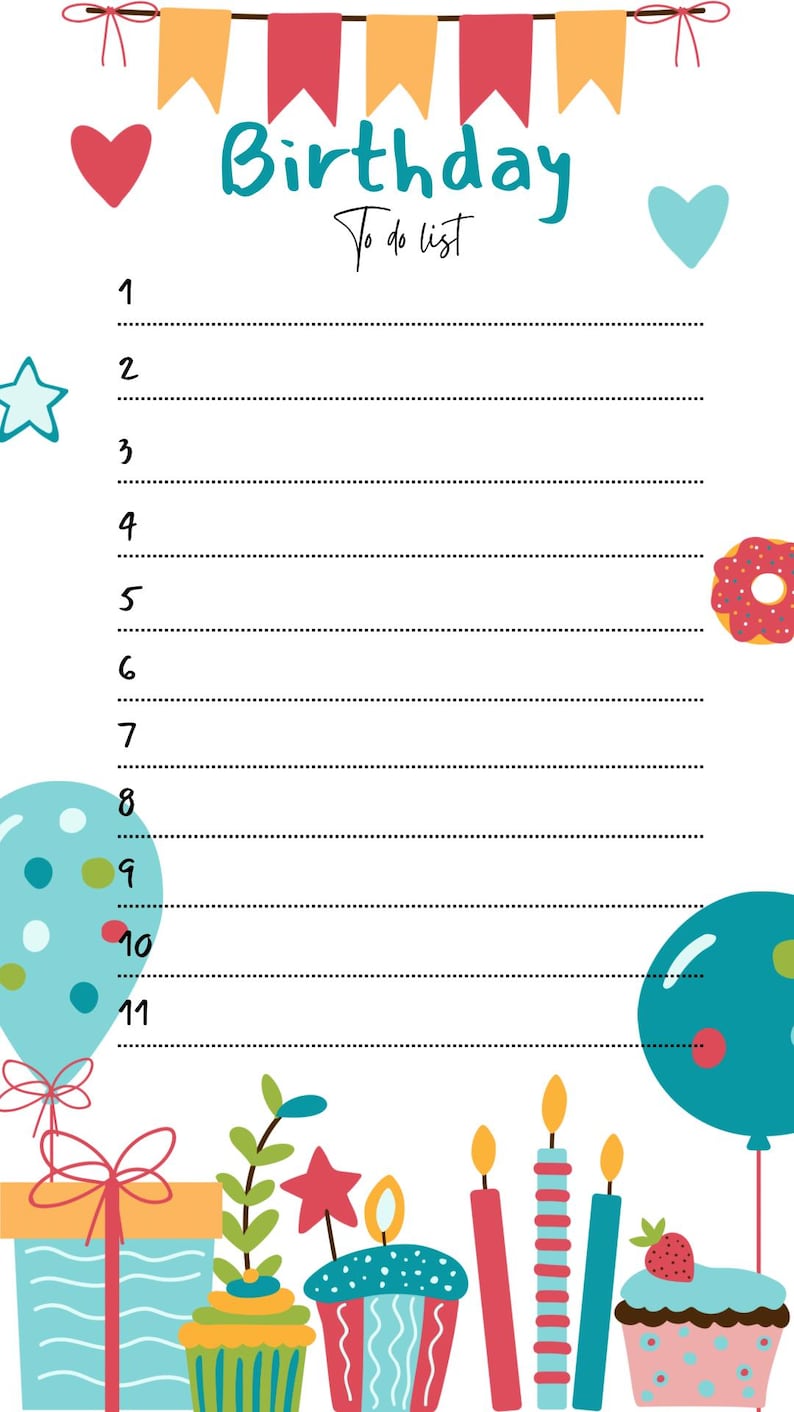 Happy Birthday.pdf Editable Template - Etsy