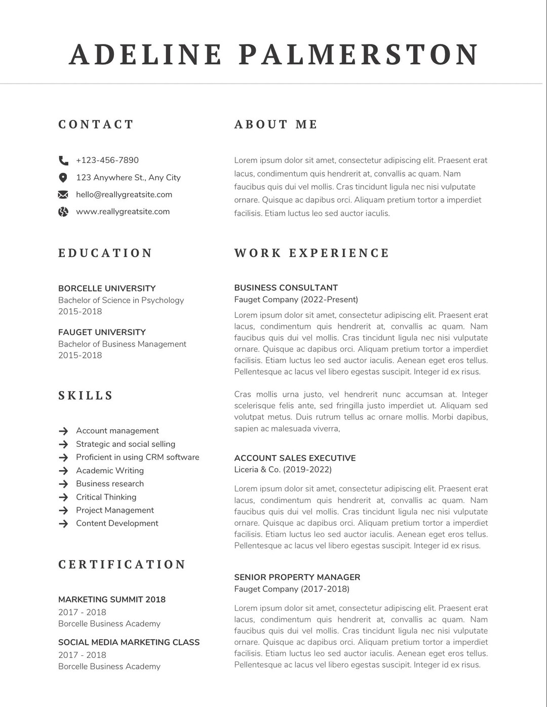 Editable Resume Template .pdf - Etsy Canada