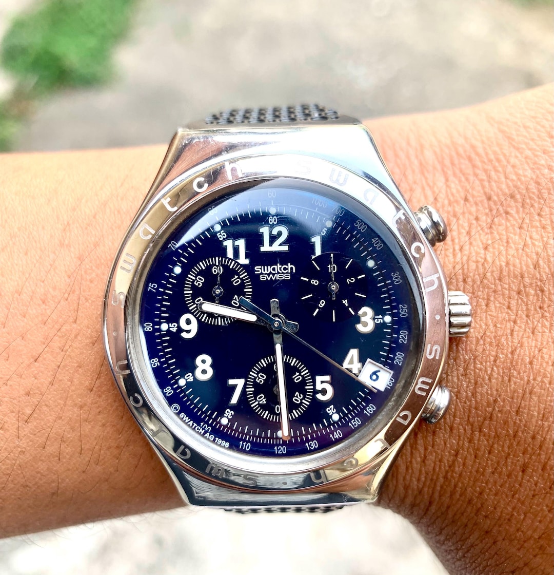 Swatch Irony Chronograph - Secret Agent YSC401G - Etsy