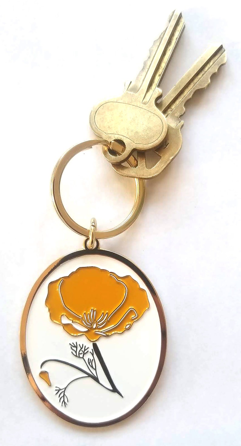 Poppy Keychain - Etsy