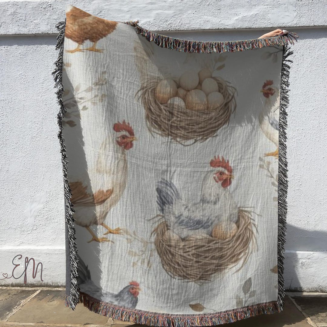 Chicken Nest Blanket, Cute Chicken Blanket, Chicken Lover Gift, Blanket ...