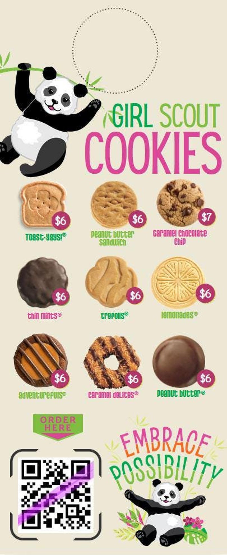 Editable Girl Scouts Door Hanger Template | Add Your QR Code ...