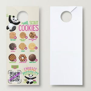 Editable Girl Scouts Door Hanger Template | Add Your QR Code ...