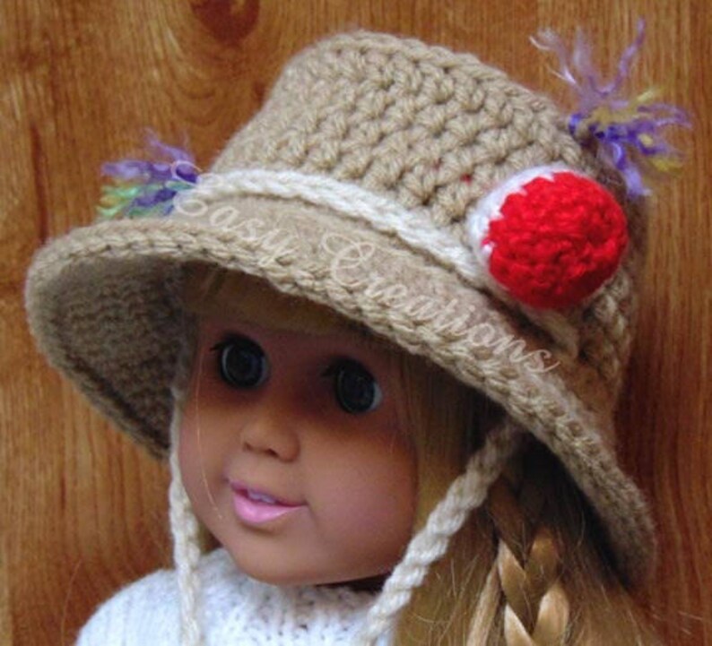 CROCHET PATTERN 18in Doll Bucket Fishing Hat Brimmed - Etsy