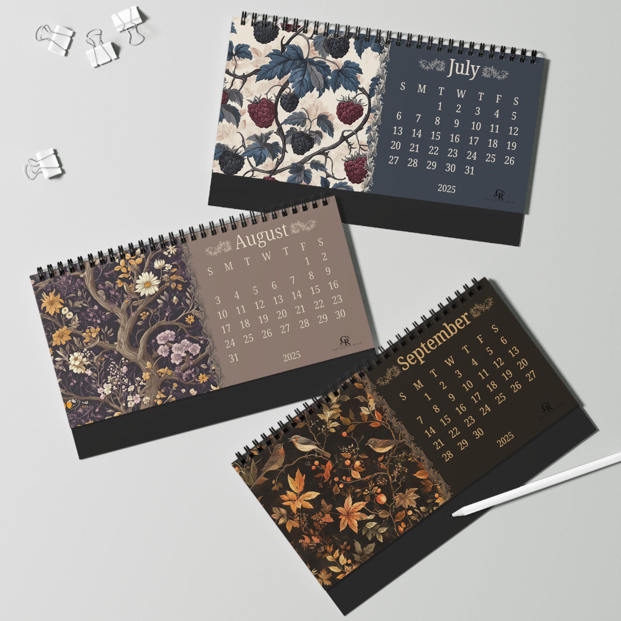 Whispers of Time 2025 Desktop Calendar | Dark Academia Art & Gothic ...