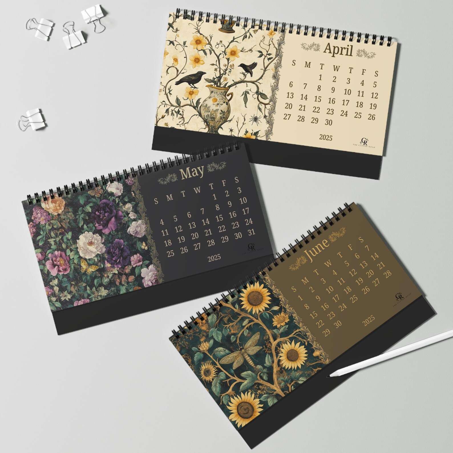 Whispers of Time 2025 Desktop Calendar | Dark Academia Art & Gothic ...