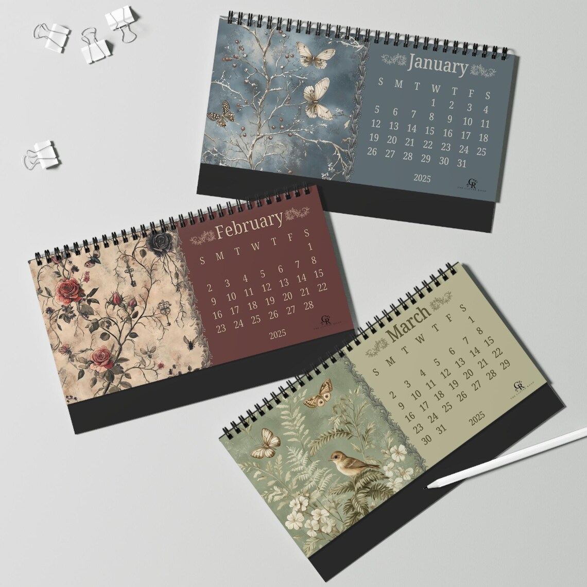 Whispers of Time 2025 Desktop Calendar | Dark Academia Art & Gothic ...