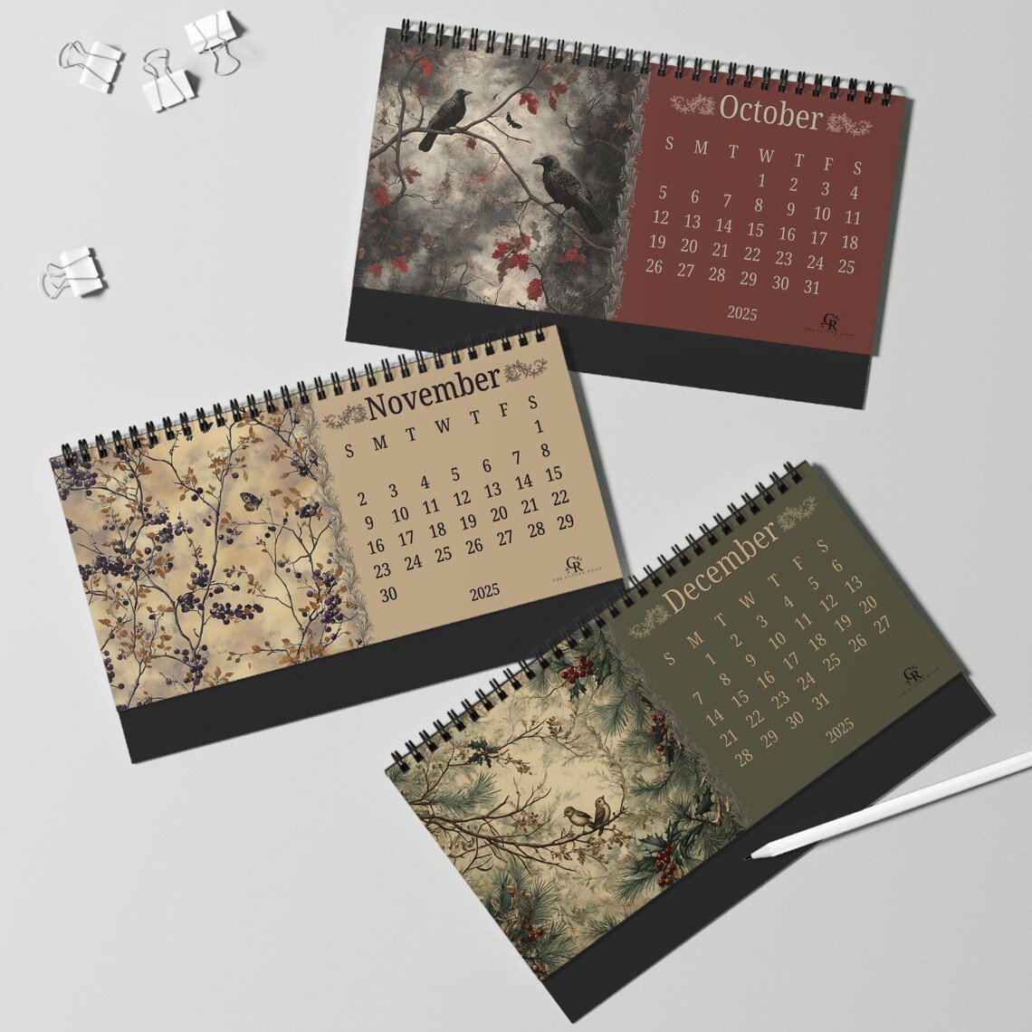 Whispers of Time 2025 Desktop Calendar | Dark Academia Art & Gothic ...