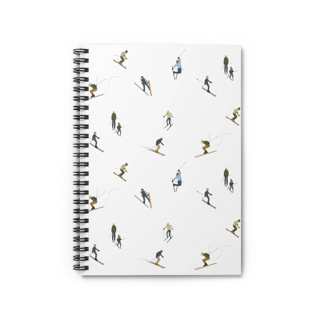 Retro Skier Spiral Notebook: Winter Sports Journal - Etsy