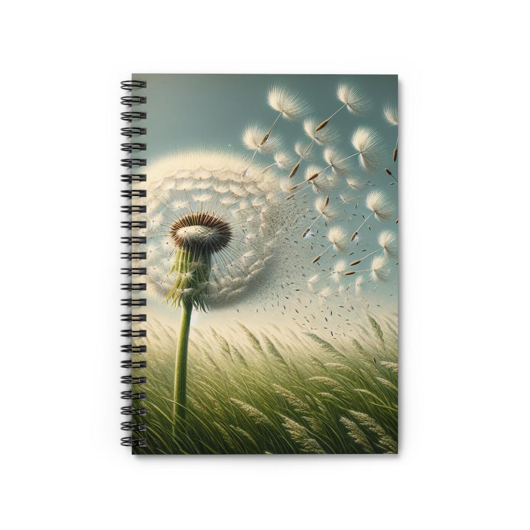 Dandelion Notebook, Spiral Notebook, Ruled Paper Notebook, Flower ...