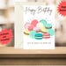 Macaron Birthday Card: Colorful Dessert Print (digital Download) - Etsy