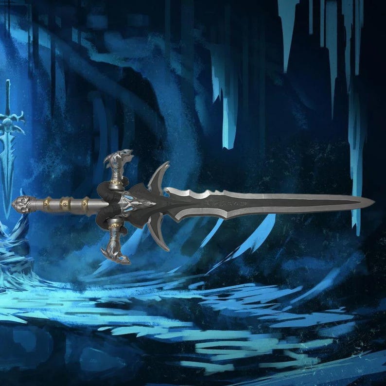 3D Printed FROSTMOURNE Sword From World of Warcraft With Led's ( NON ...