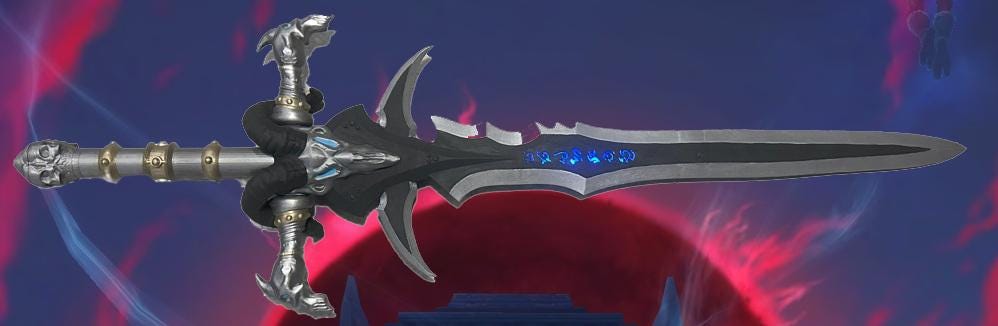 3D Printed FROSTMOURNE Sword From World of Warcraft With Led's ( NON ...
