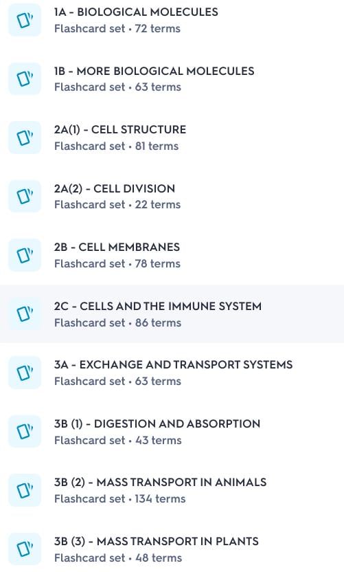 Whole of AQA Alevel Biology Flashcards - Etsy UK