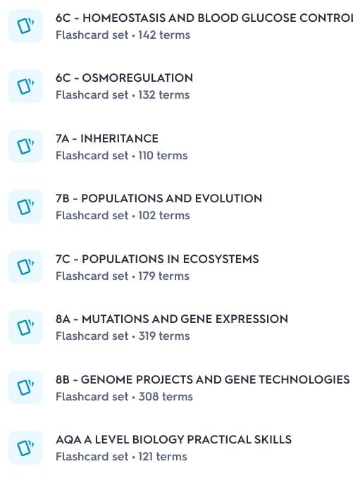 Whole of AQA Alevel Biology Flashcards - Etsy UK