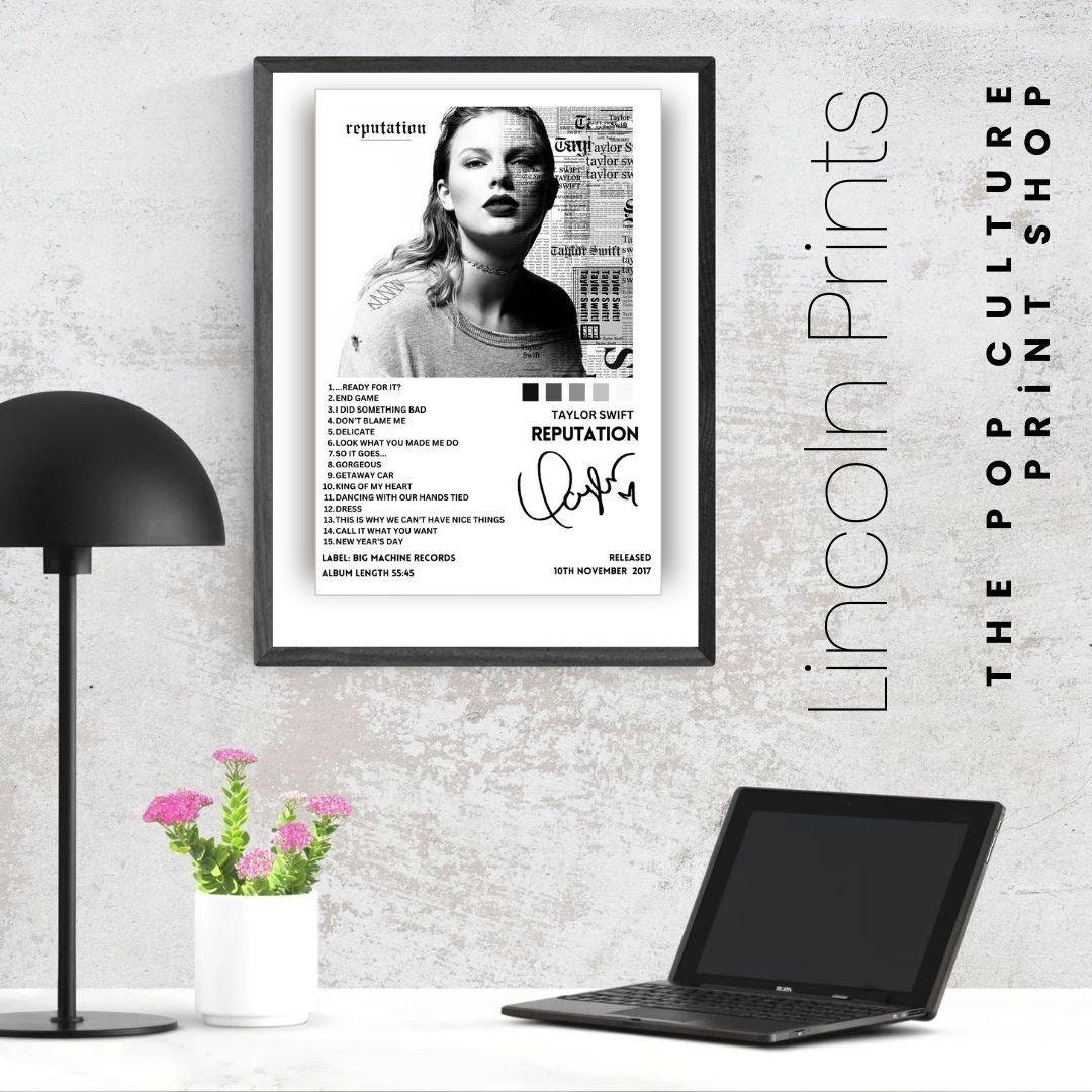 Taylor Swift Reputation Album Inspired Music Poster Print Art Framed A3 ...
