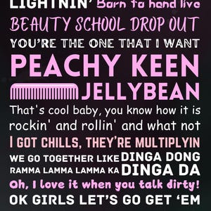 Grease Musical Inspired Theatre Poster Print Art Quotes Typography West ...