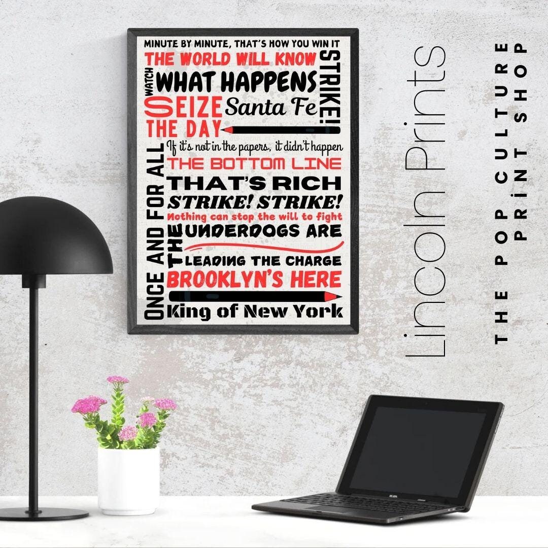 Newsies Musical Inspired Theatre Poster Print Art Quotes Typography ...