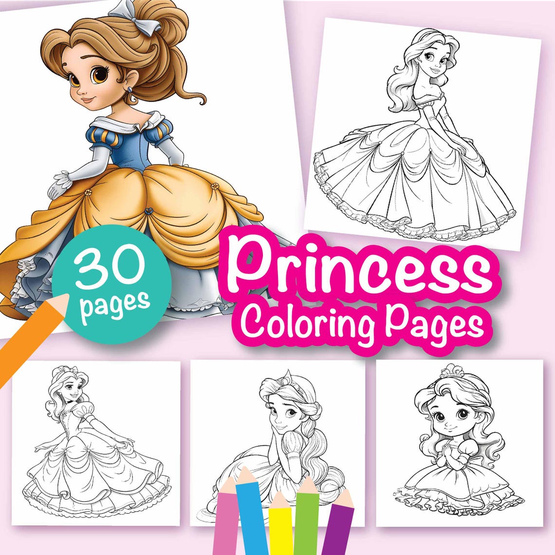 30 Princess Coloring Pages, Princess Coloring Pages Printable, Coloring ...