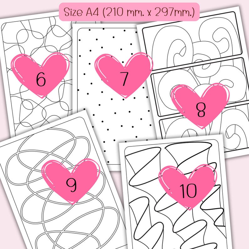 10 Pages Blank Zentangle® Practice Sheet Template,zentangle Pattern ...