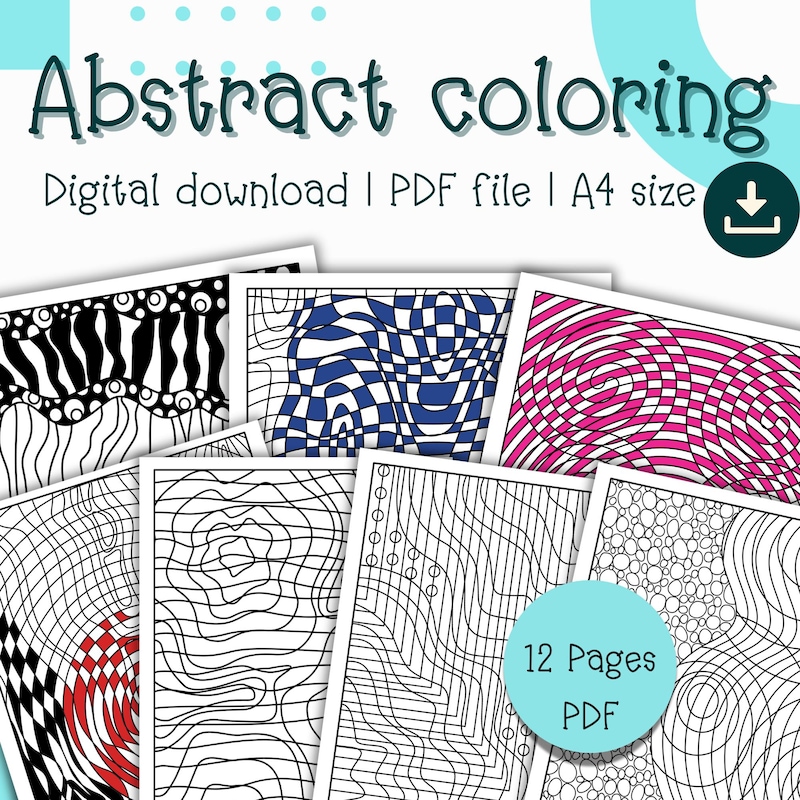 Monochrome Coloring Pages - Etsy