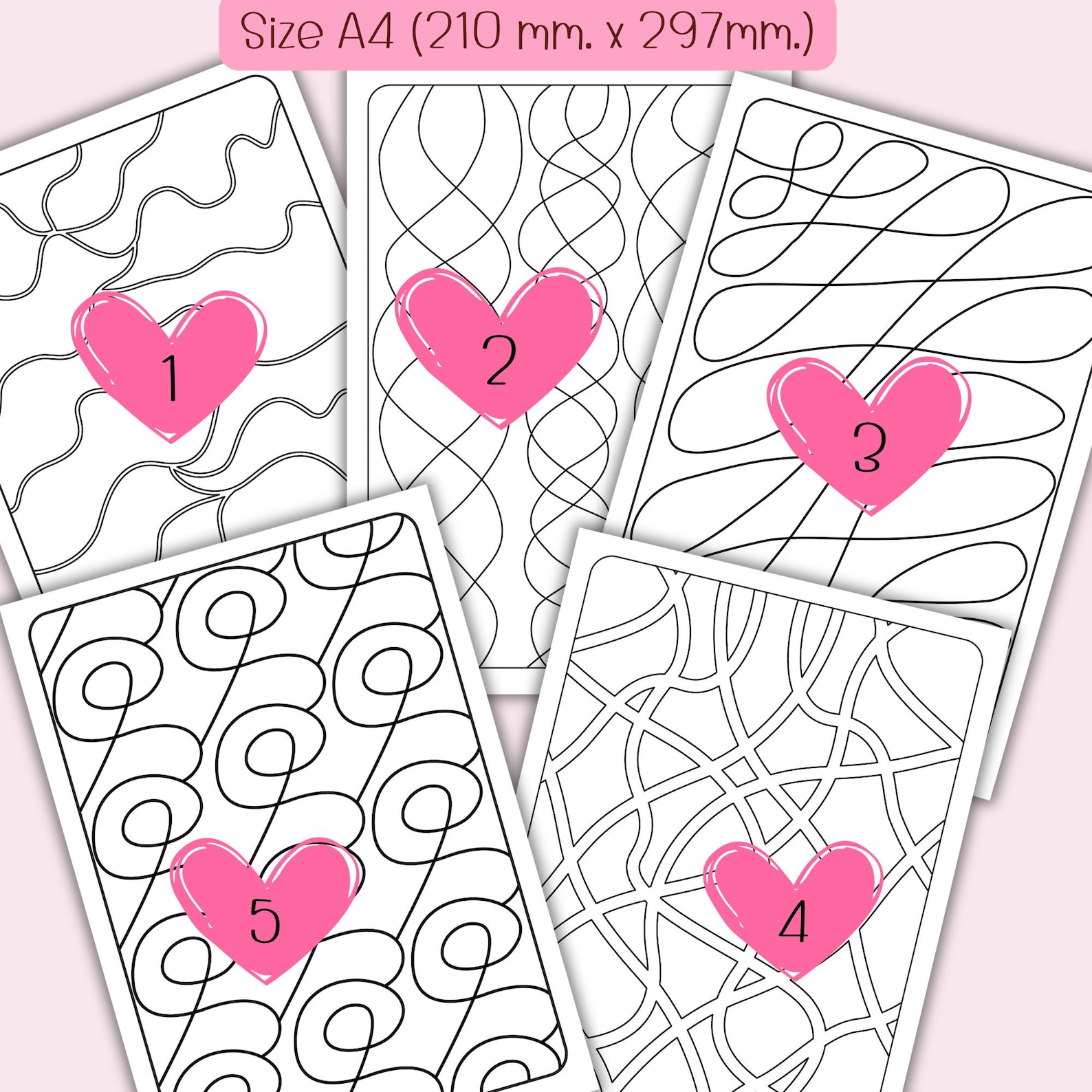 Zentangle® Practice Sheet Template: Relaxing Pattern Art (digital ...
