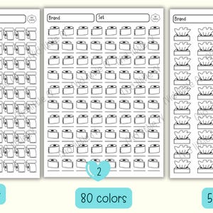 Doodle Color Swatch Chart: Marker Test Template (6 Pages PDF) - Etsy